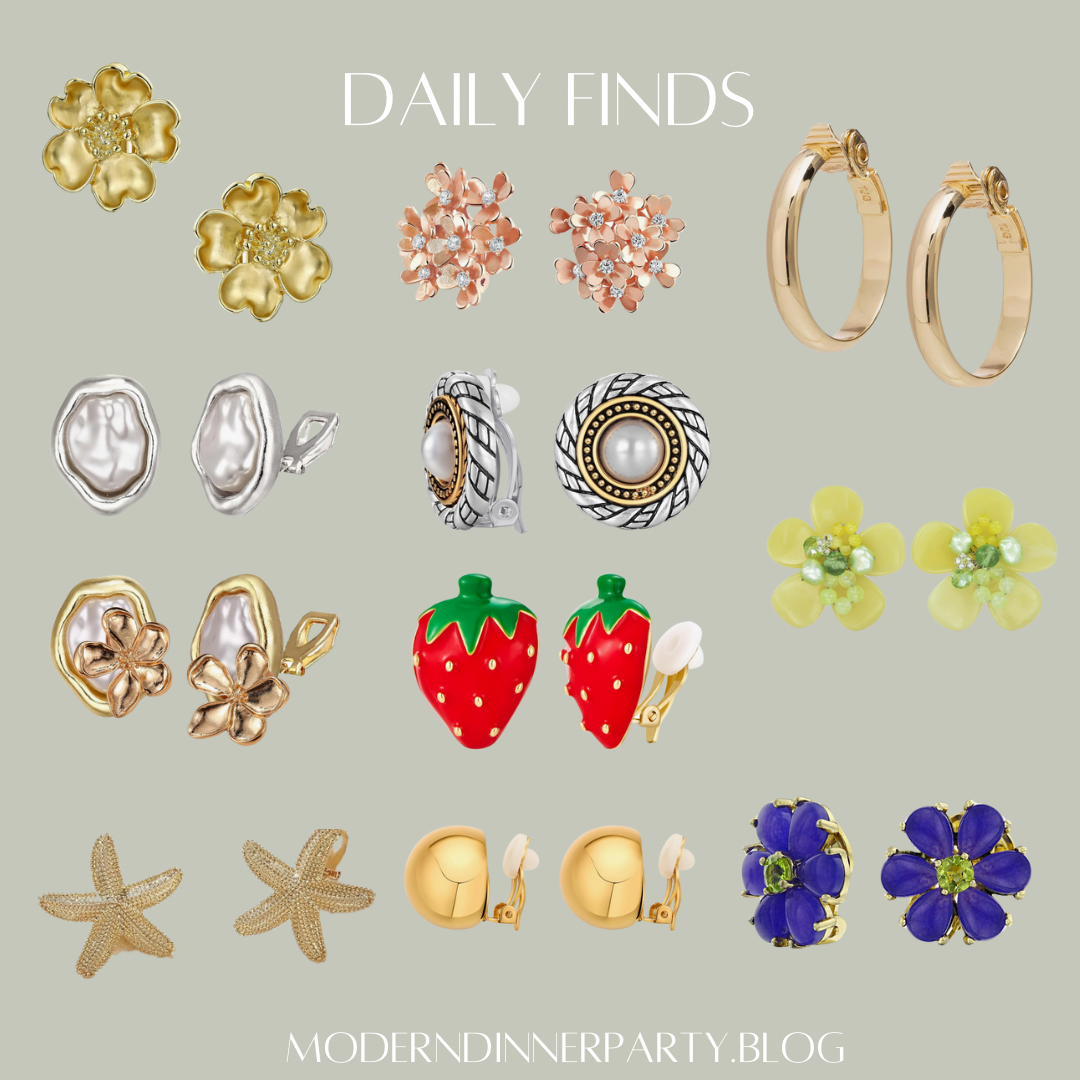 Amazon Clip on Earring Round Up – Modern Dinner Party